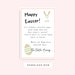 Easter Bunny Letter for Kids Printable Muted Color, Easter Kid Activity ...