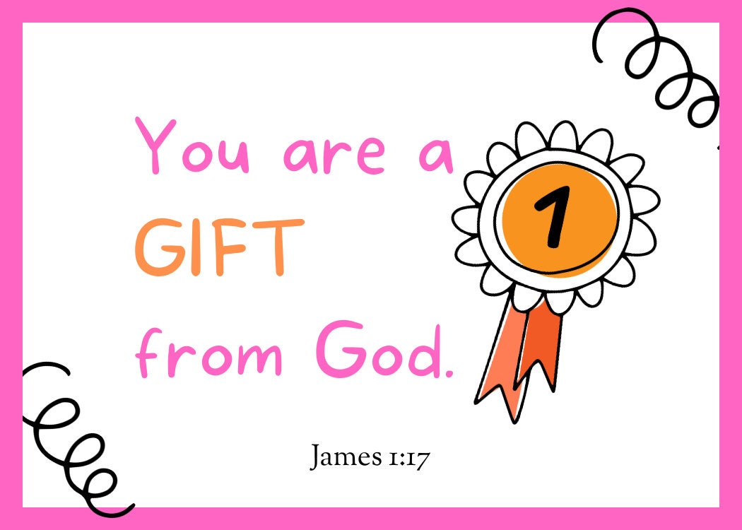 Christian Lunch Box Notes for Kids, Printable Encouraging Cards, Cute ...