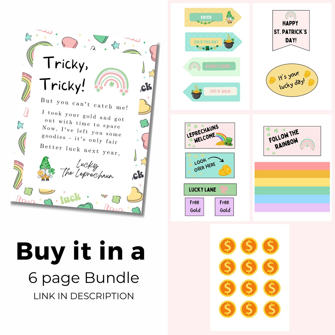 Leprechaun Letter for Kids Printable, Leprechaun Trap Card, Saint ...