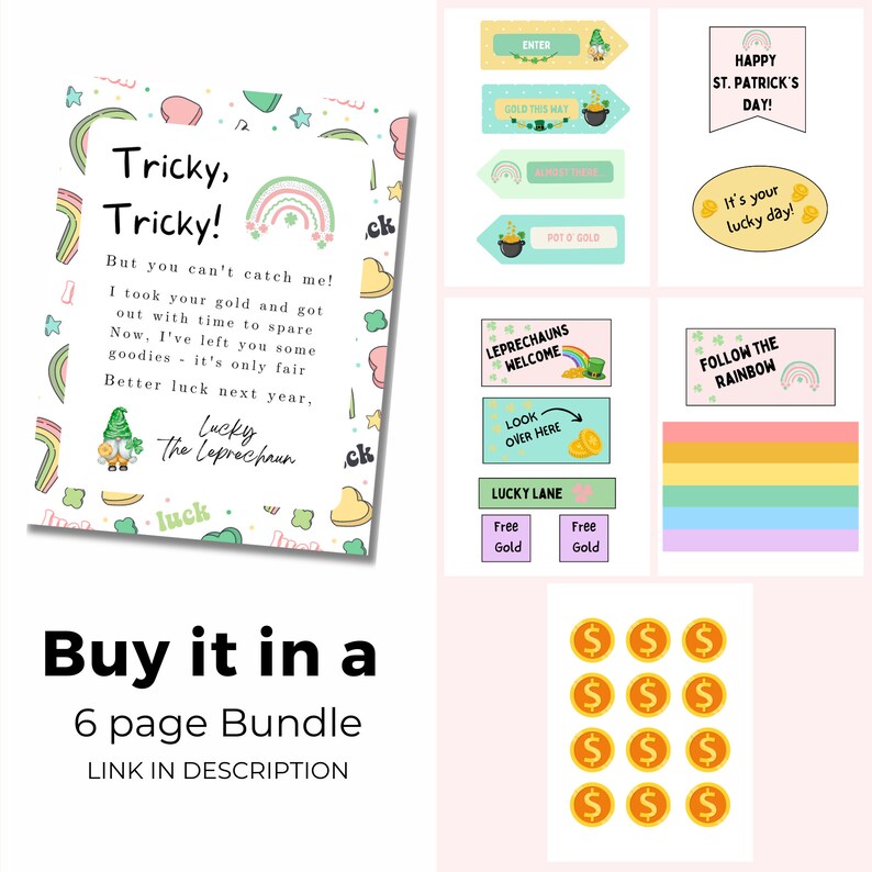 Leprechaun Letter for Kids Printable, Leprechaun Trap Card, Saint ...