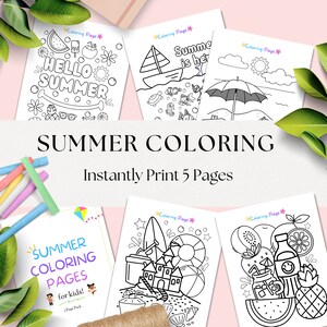 Summer Coloring Pages for Kids, Preschool Summer Printable Activities ...