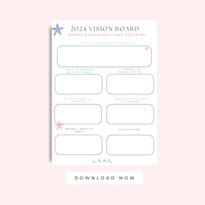 Vision Board Printable for Kids, Home Learning Activity, Kids Printable ...