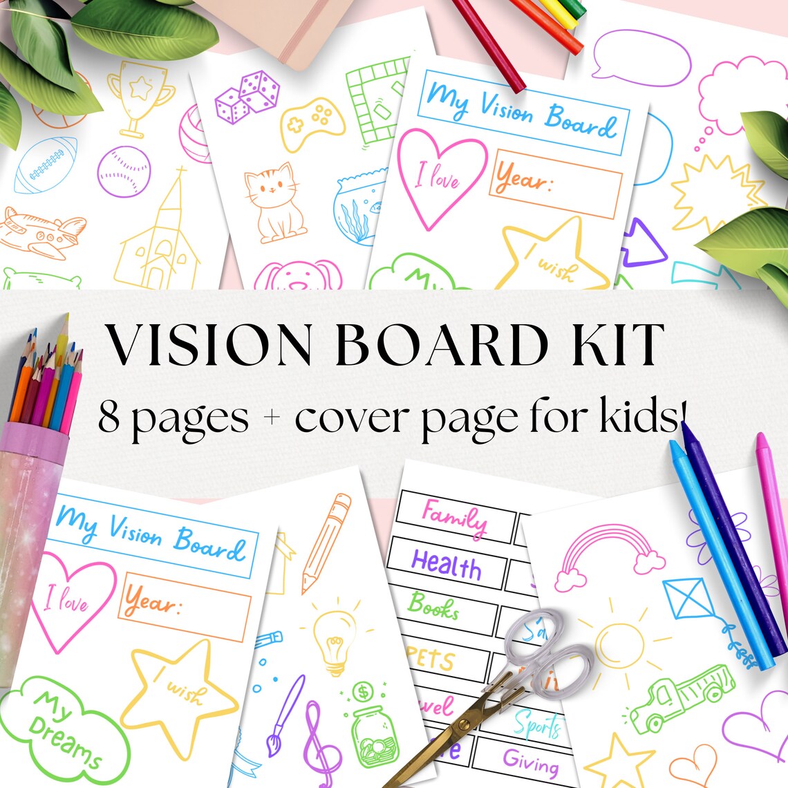 Vision Board Kit for Kids Kid Vision Board Activity for Kids - Etsy