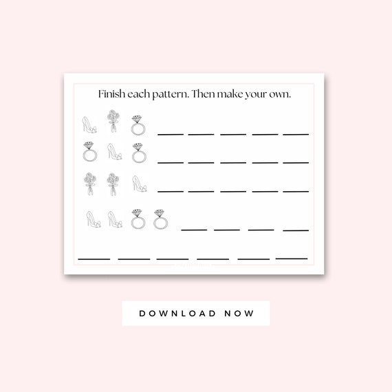 Wedding Reception Printable Worksheets