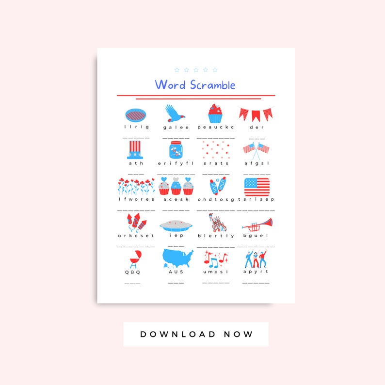 Fourth of July Printable Activities for Kids, America Independence Day ...