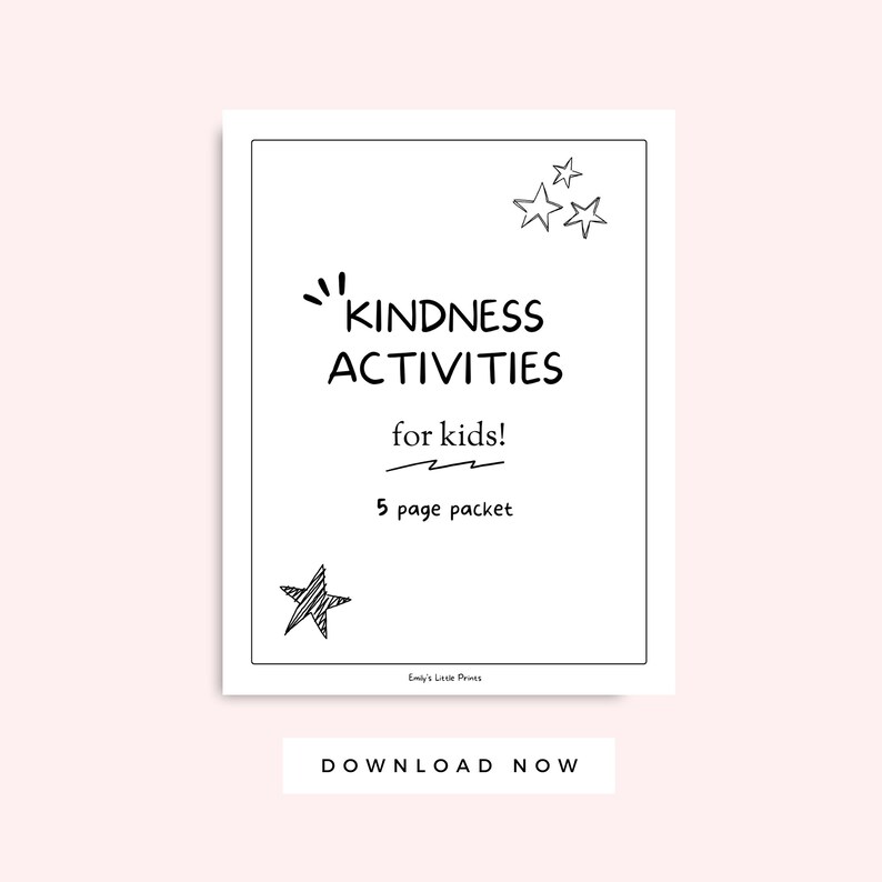 Kindness Activities for Kids Printable Packet, Random Acts of Kindness ...