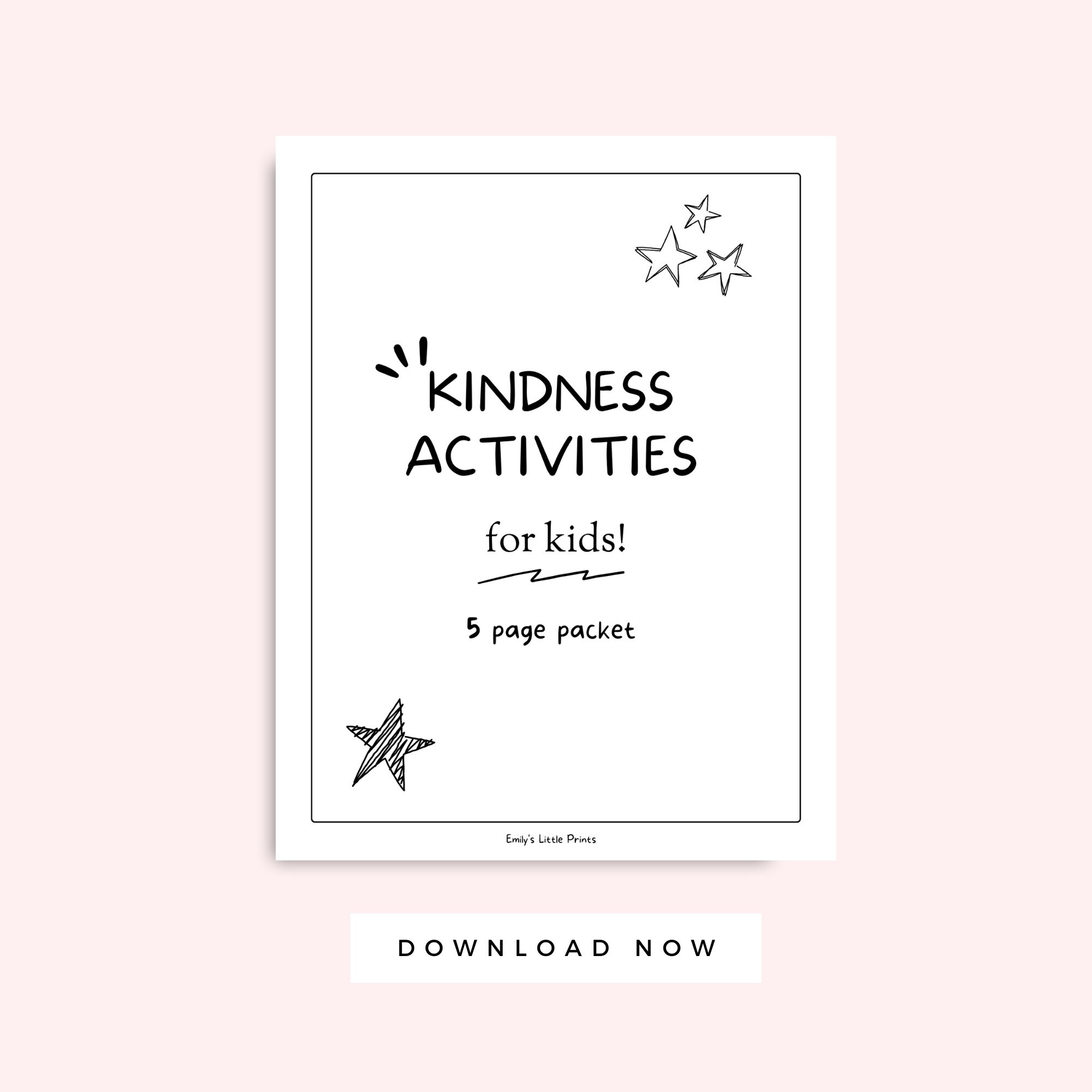 Kindness Activities for Kids Printable Packet, Random Acts of Kindness ...