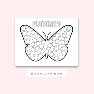 Spring Dot Marker Activity, 1 Page Butterfly Do a Dot, Spring Printable ...