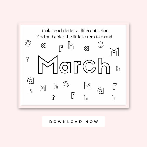Months of the Year Coloring Pages Printable - Etsy