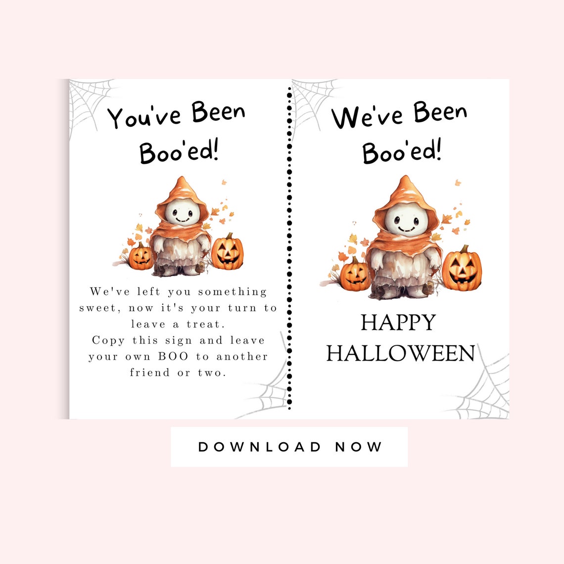 Halloween Boo Basket Printable Letters, You've Been Booed Cards, Trick ...