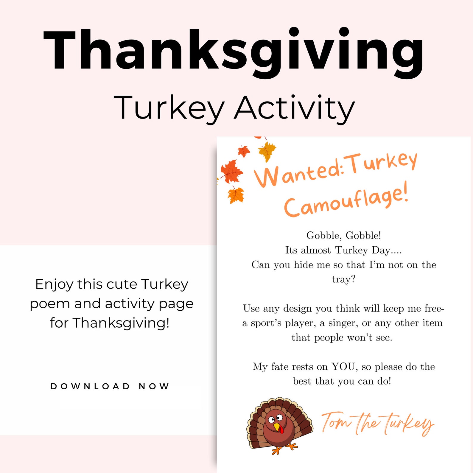 Turkey Disguise Activity for Kids, Thanksgiving Parade Scavenger Hunt ...