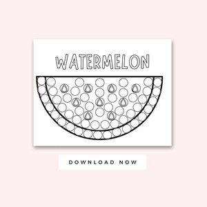 Watermelon Dot Marker Activity, Do a Dot Printables for Kids, Preschool ...