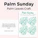 Palm Sunday Preschool Activity, Printable Easter Craft, Toddler and Kid ...