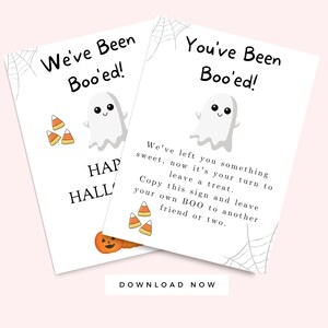 You've Been Booed Printable Letter, Halloween Boo Basket, Ghost Card ...