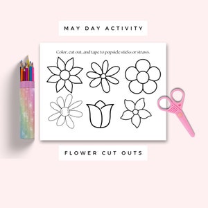 May Day Crafts for Kids Printable, Happy May Day Card, Spring Preschool ...