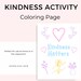 Kindness Activity for Kids Printable Coloring Page, Friendship Activity ...