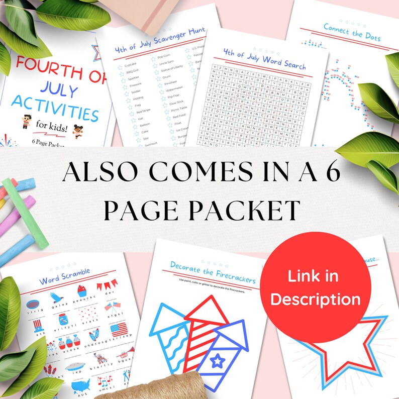 Fourth of July Word Scramble Printable Activity for Kids, America ...