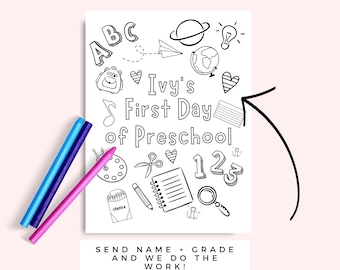 Personalized Last Day of School Coloring Page, Last Day of School ...