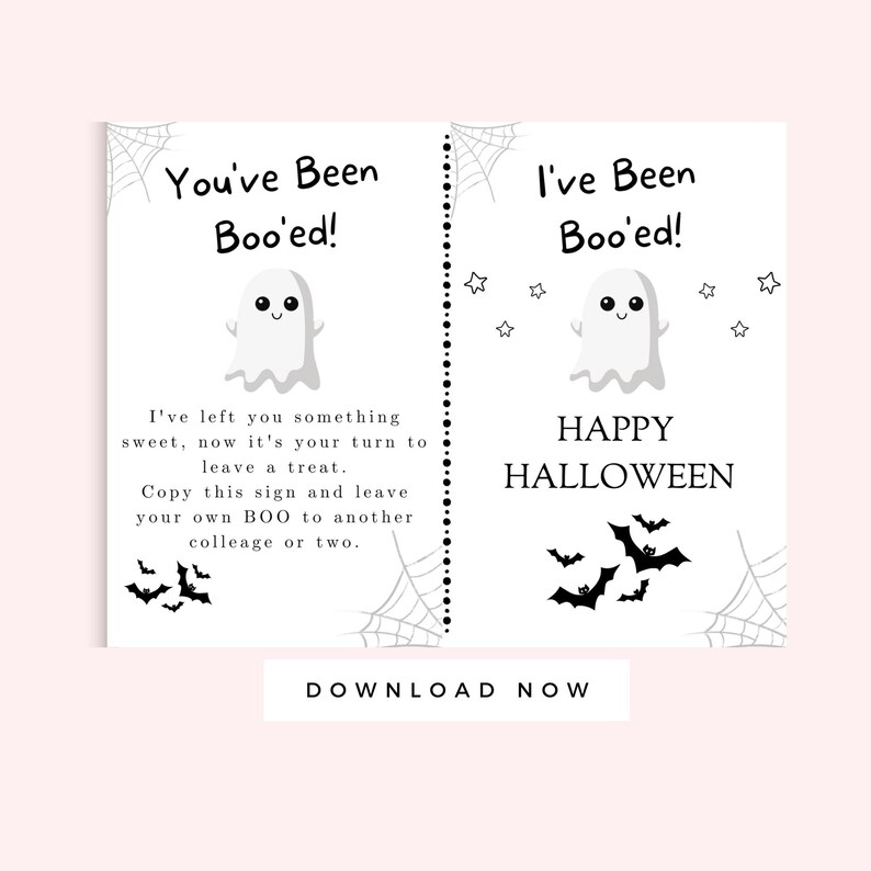 Work You've Been Booed Printable Letter, Halloween Boo Basket ...