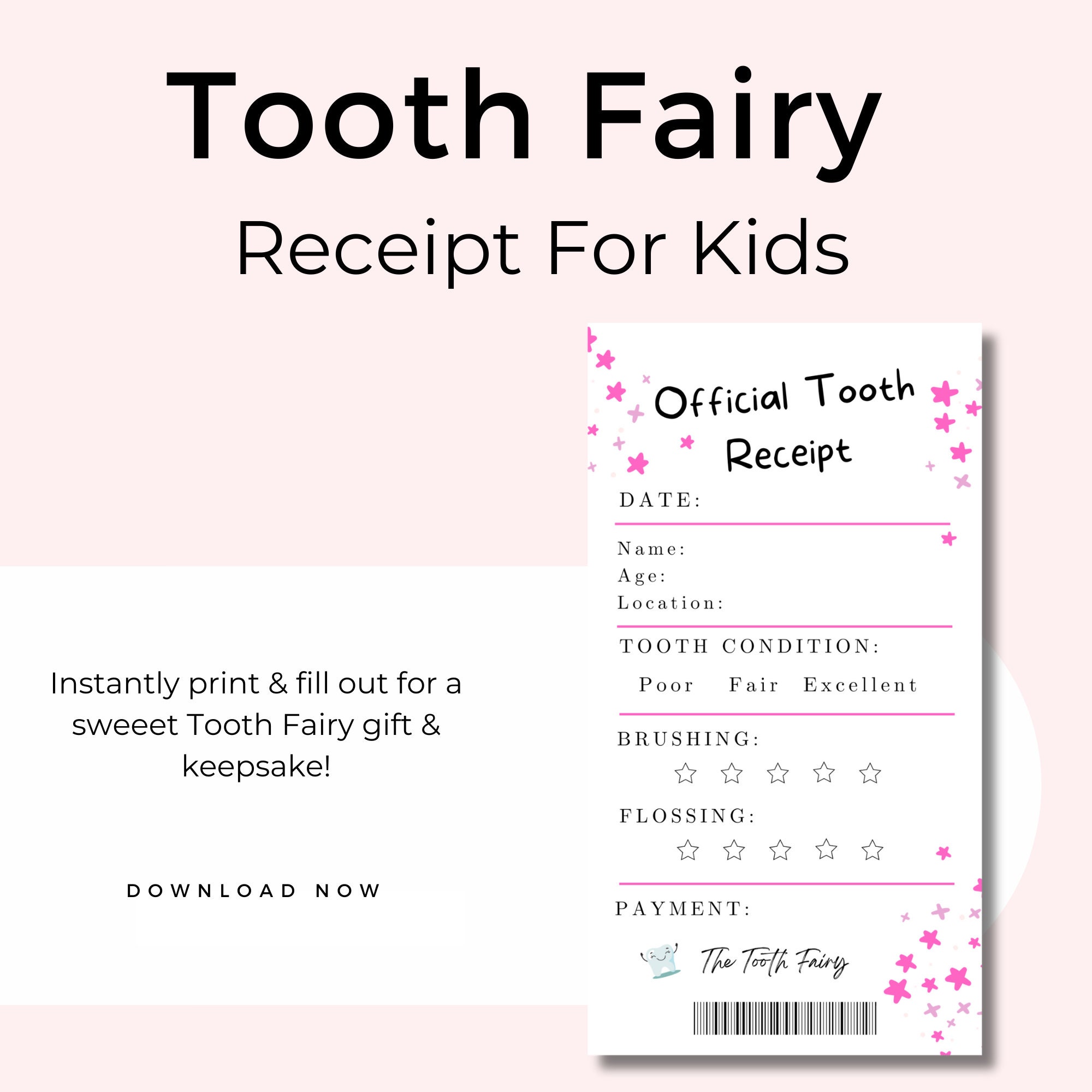 Preschool Dental Health Printable Activities 6 Pack, Tooth Fairy Letter ...