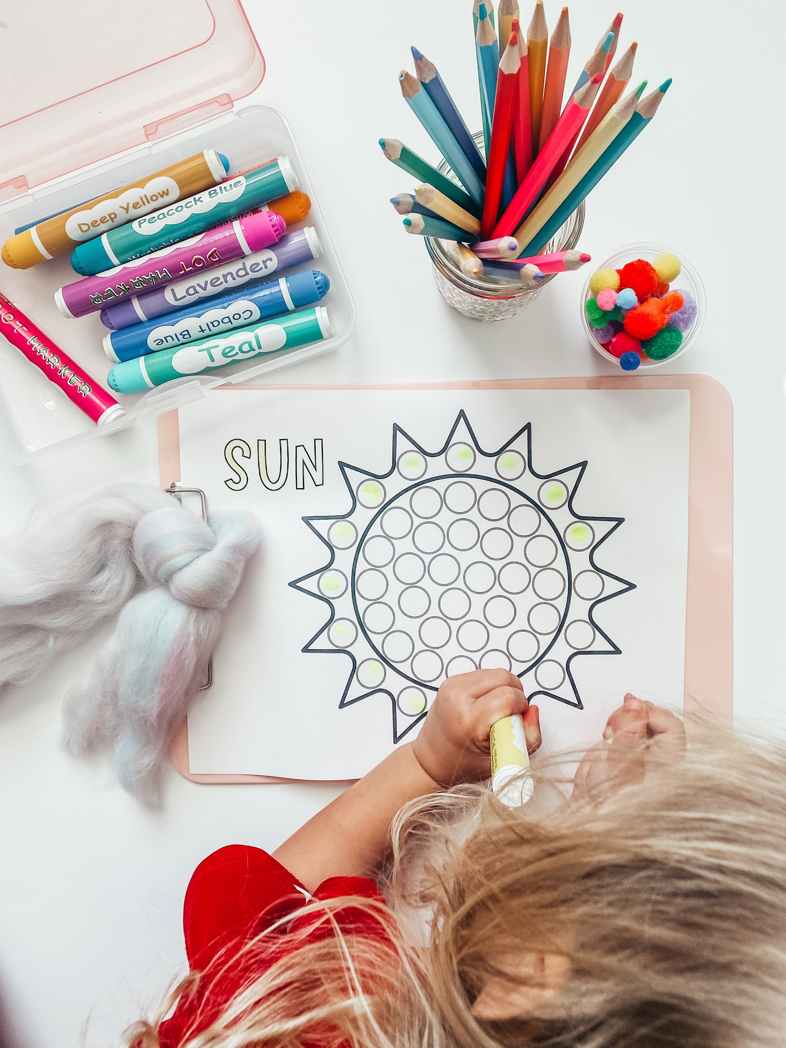 Sun Dot Marker Activity, Do a Dot Printables for Kids, Preschool Summer ...