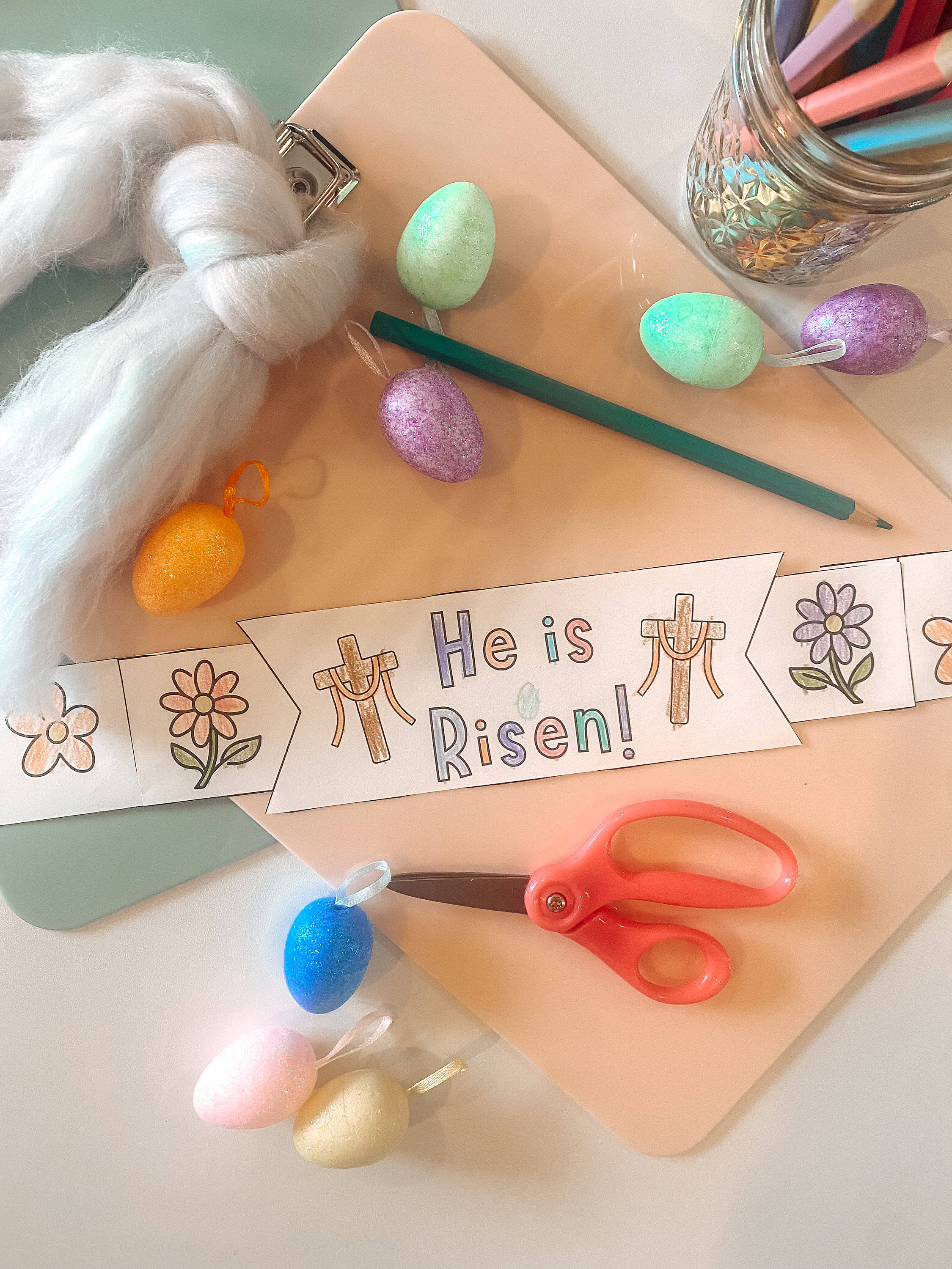 He is Risen Printable Easter Crown for Kids, Resurrection Sunday School ...