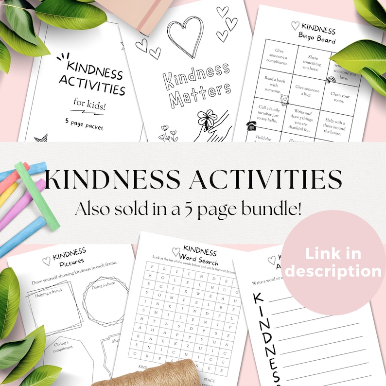 Kindness Activity for Kids Printable Coloring Page, Friendship Activity ...