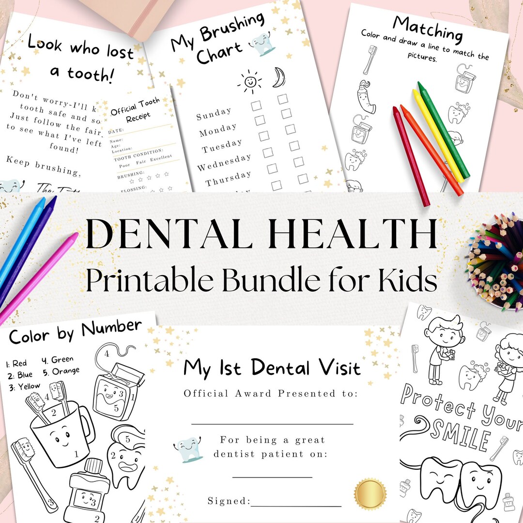 Preschool Dental Health Printable Activities Bundle, Tooth Fairy Letter ...