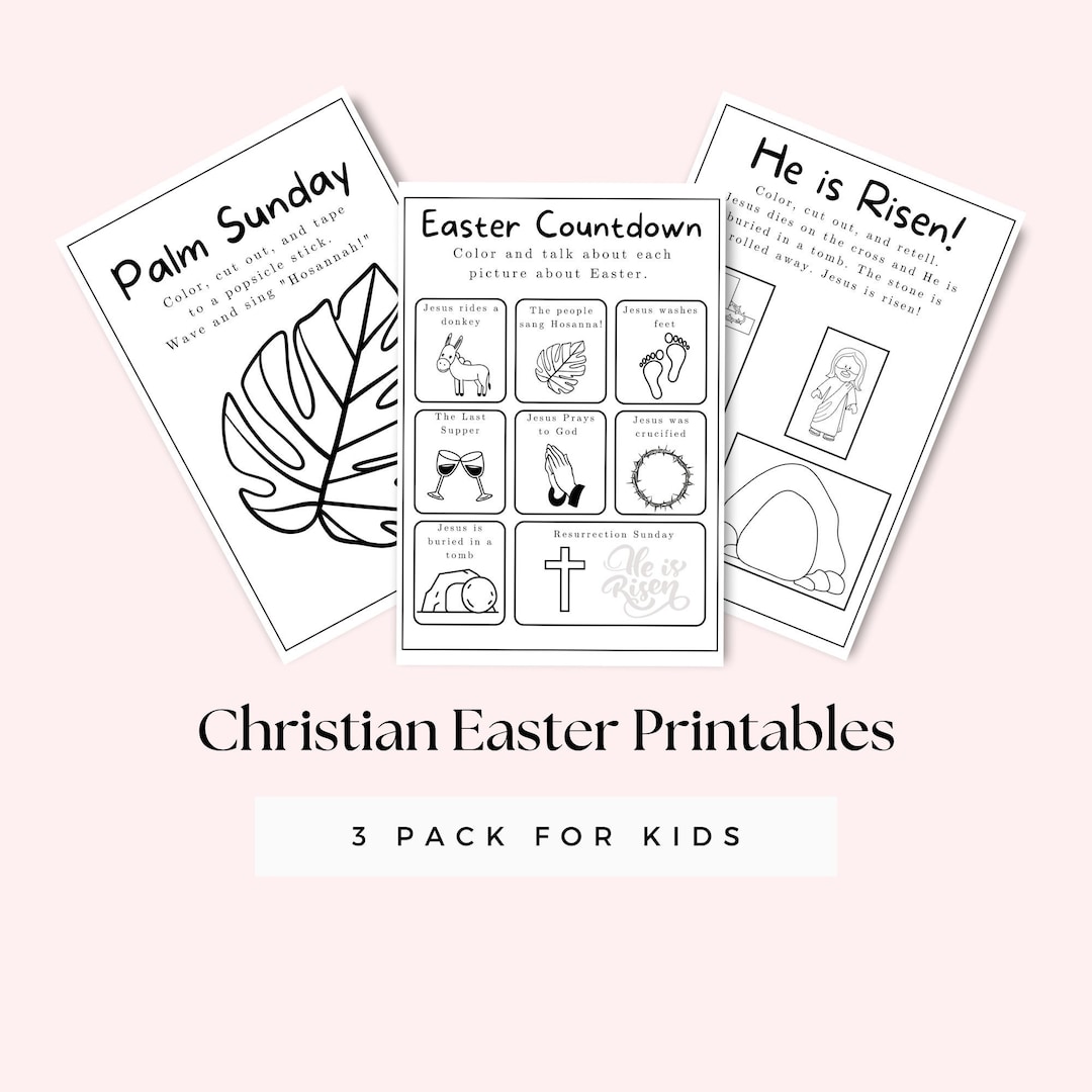 Religious Easter Activity Printable for Kids, Christian Toddler and ...