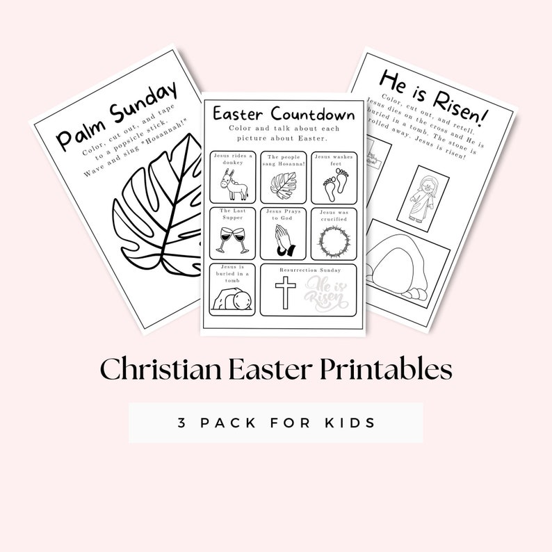 Religious Easter Activity Printable for Kids, Christian Toddler and ...