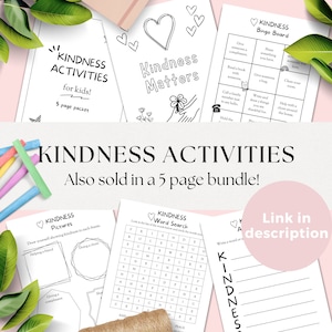 Kindness Activity for Kids Printable Word Search, Friendship Activity ...
