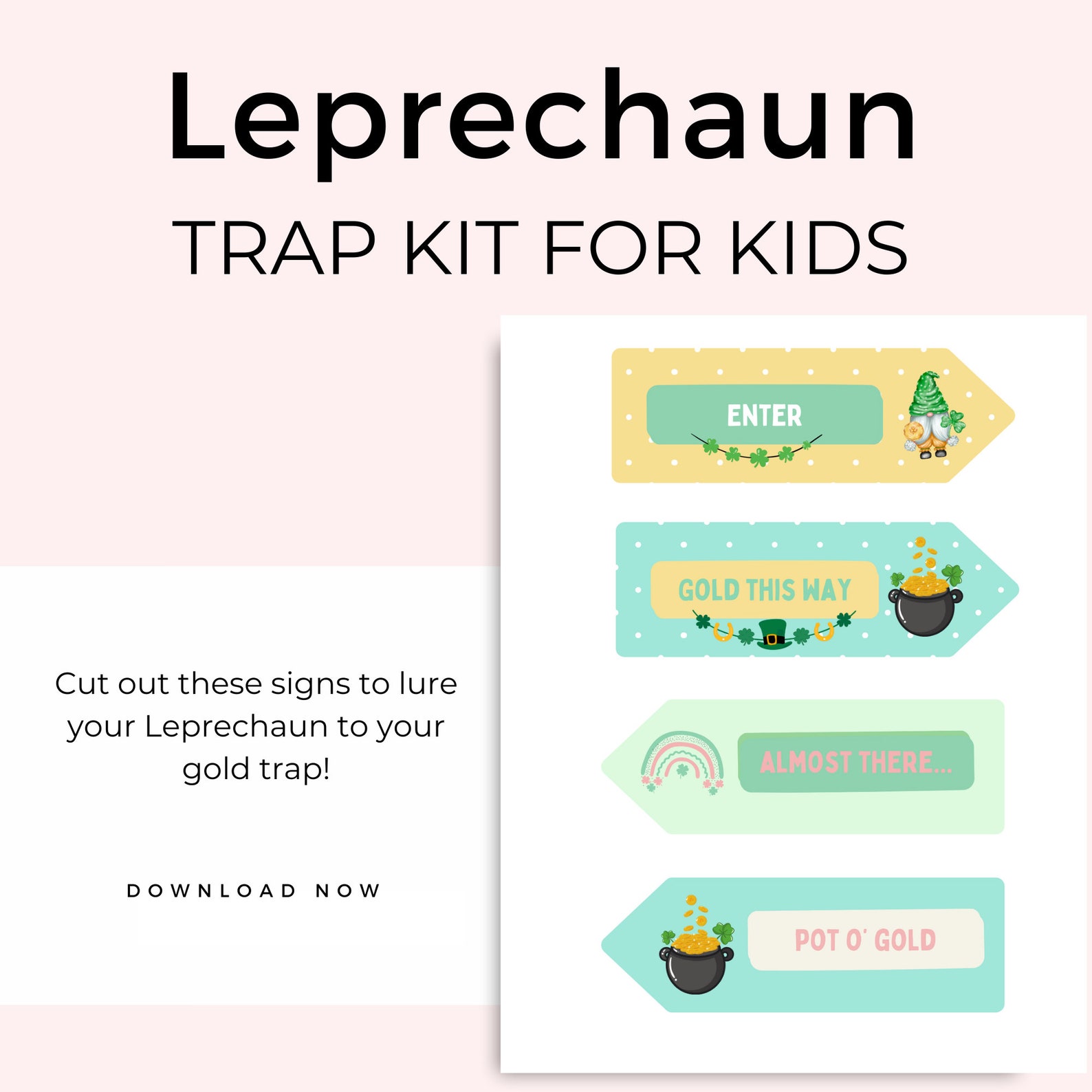 Leprechaun Trap Printable Kit, Leprechaun Letter for Kids Printable ...