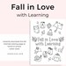 Fall in Love With Learning Printable, Fall Themed Coloring Page for ...