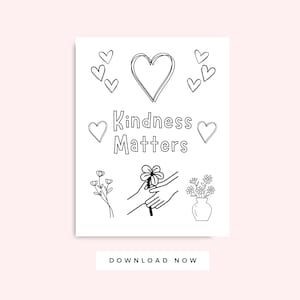 Kindness Activity for Kids Printable Coloring Page, Friendship Activity ...