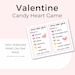 Valentine Candy Heart Game, Valentine's Day Activity for Kids ...