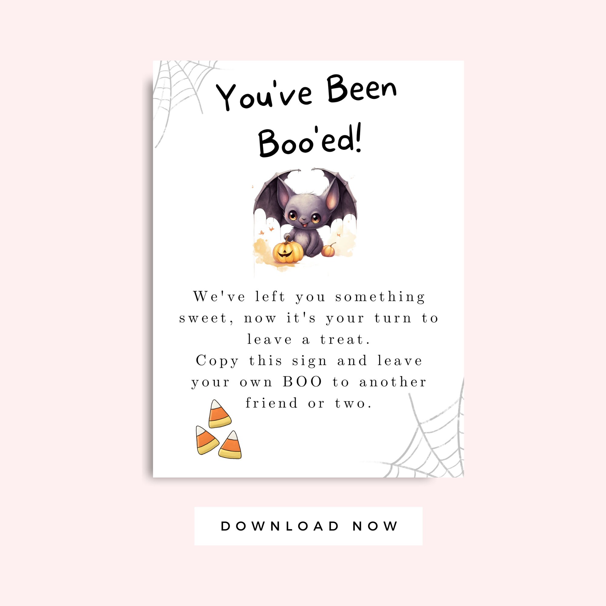 You've Been Booed Printable Letter Bat Card, Halloween Boo Basket ...