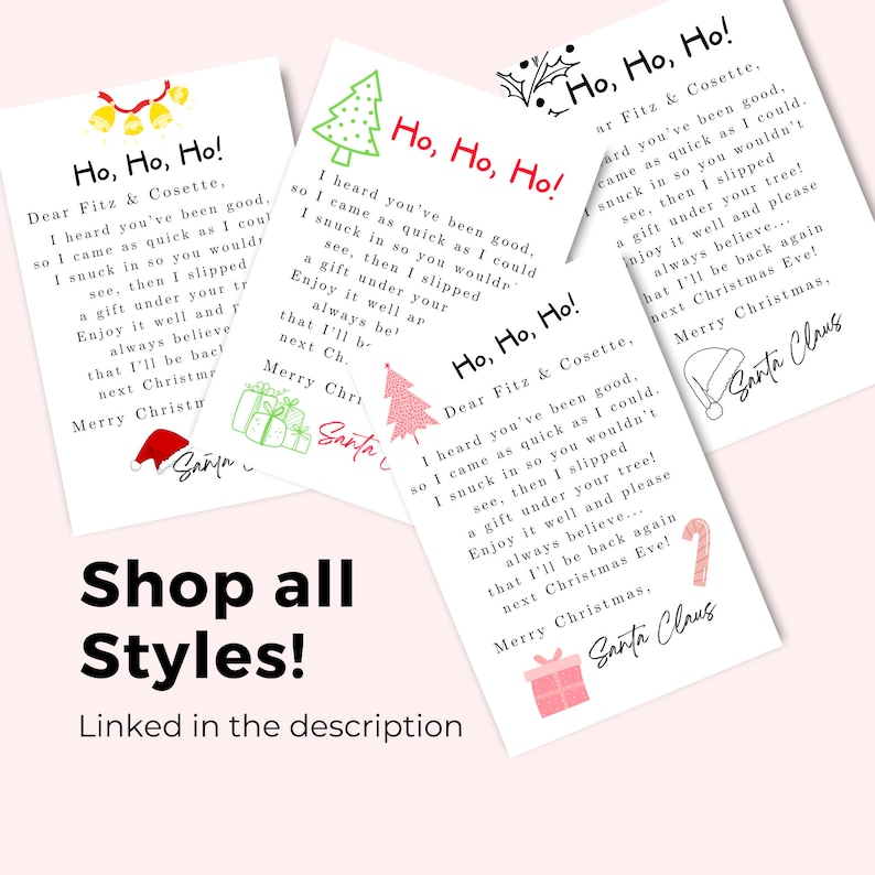 Santa Letter for Kids Printable, Printable Card From Santa for Kids on ...