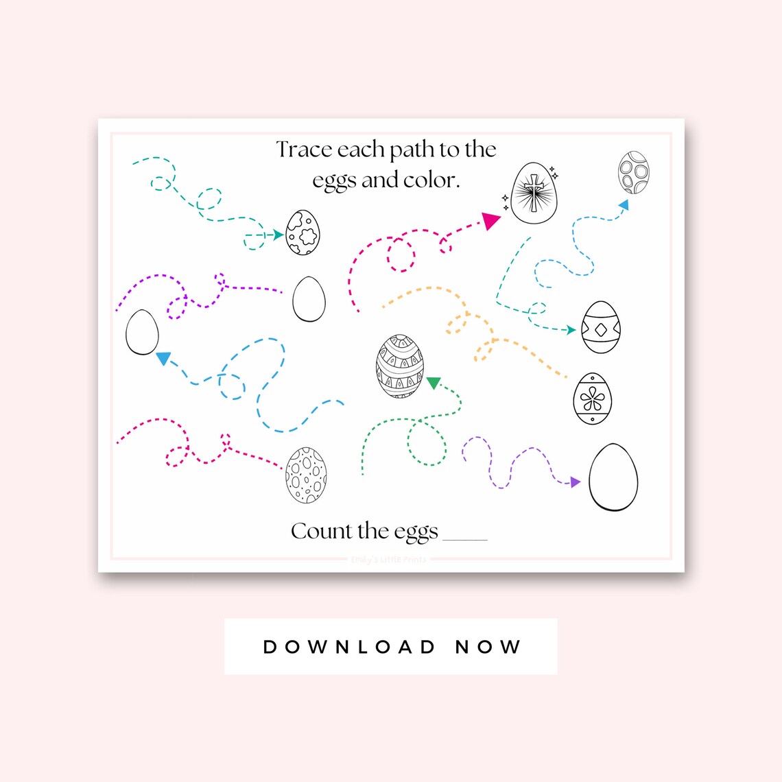 Easter Tracing Practice Printable for Kids, Kid Activities, Toddler ...