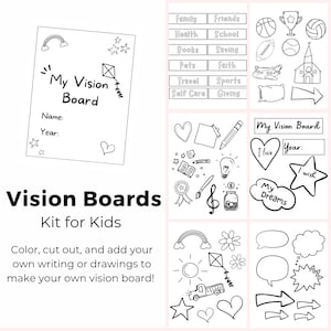 Vision Board Kit for Kids, Kid Vision Board Activity for Kids, Kid ...