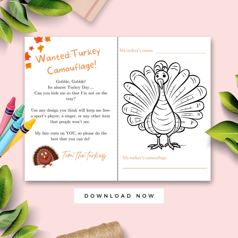 Turkey Disguise Activity for Kids, Thanksgiving Parade Scavenger Hunt ...
