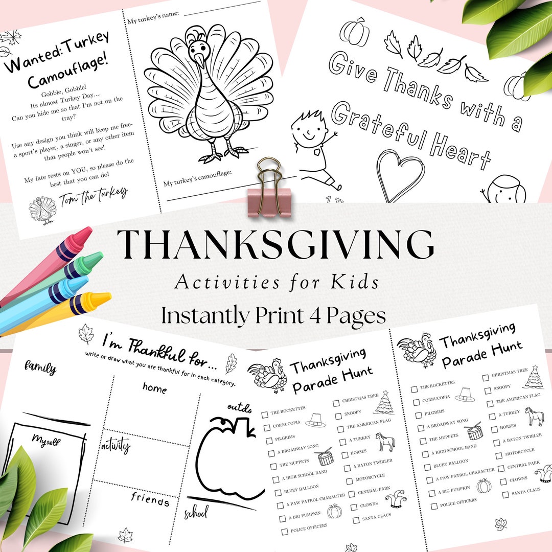 Cute Coloring Turkey and Thanksgiving Worksheet Printable Activities ...