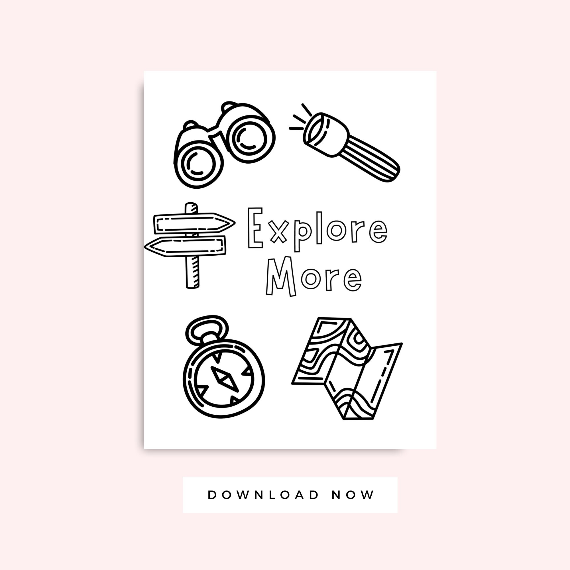 Camping Coloring Pages PDF Printable, Explore More Picture, Summer Kid ...