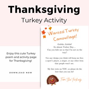 Thanksgiving Worksheet Printable Activities for Kids, Kindergarten ...