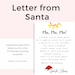Santa Letter for Kids Printable, Printable Card From Santa for Kids on ...