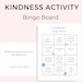 Kindness Activity for Kids Printable Bingo Board, Friendship Activity ...