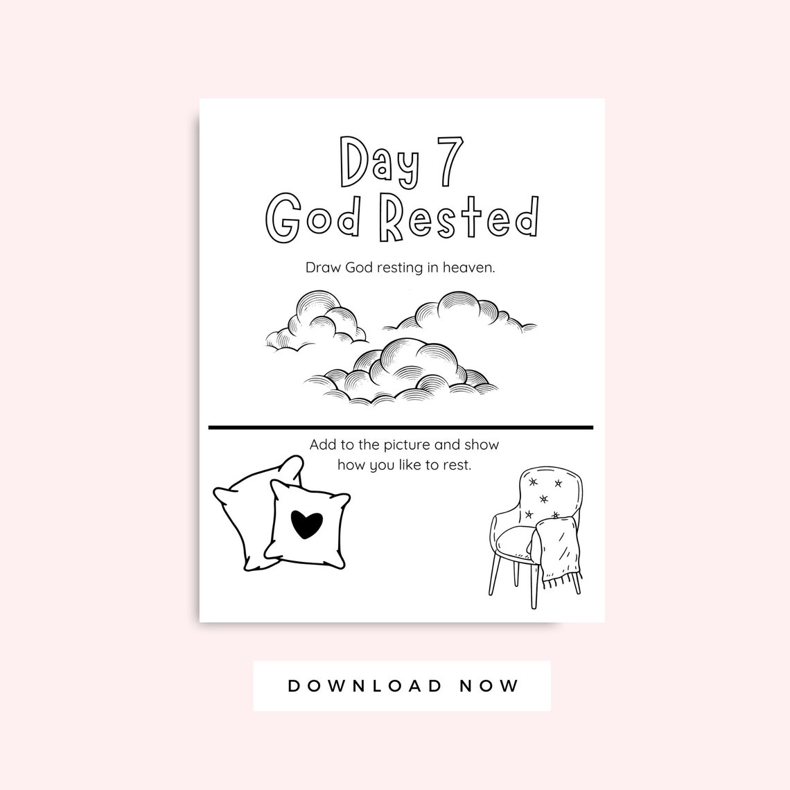 Creation Days Coloring Pages, 7 Days of Creation Preschool Activities ...