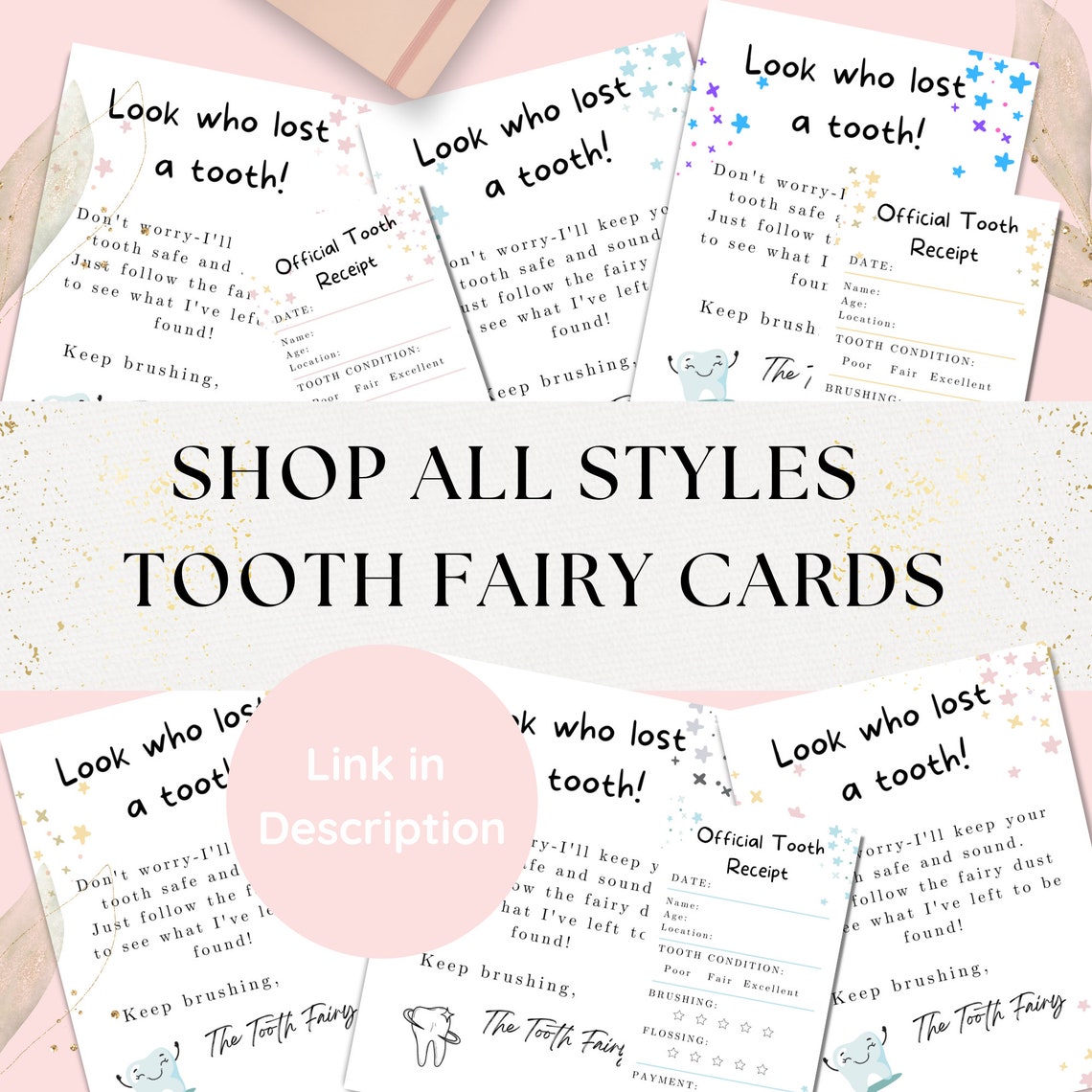 Tooth Fairy Letter and Lost Tooth Receipt for Kids Printable 2 - Etsy