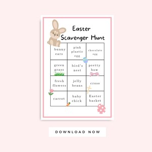 Easter Bunny Letter for Kids Instant Printable, Easter Scavenger Hunt ...