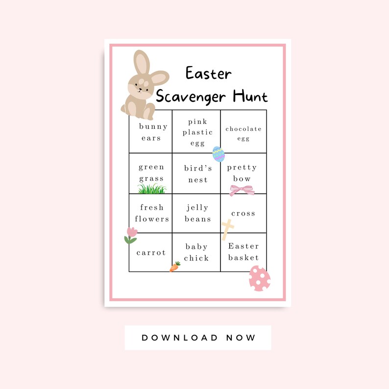 Easter Bunny Letter for Kids Instant Printable, Easter Scavenger Hunt ...