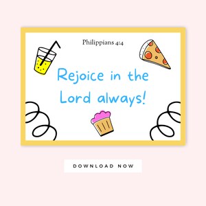 Christian Lunch Box Notes for Kids, Printable Encouraging Cards, Cute ...